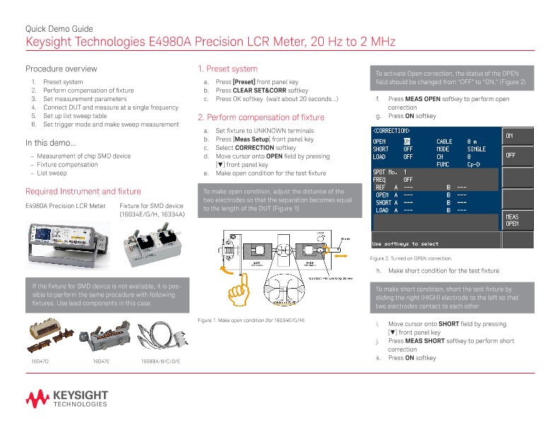 E4980A LCR Meter PDF Asset Page | Keysight